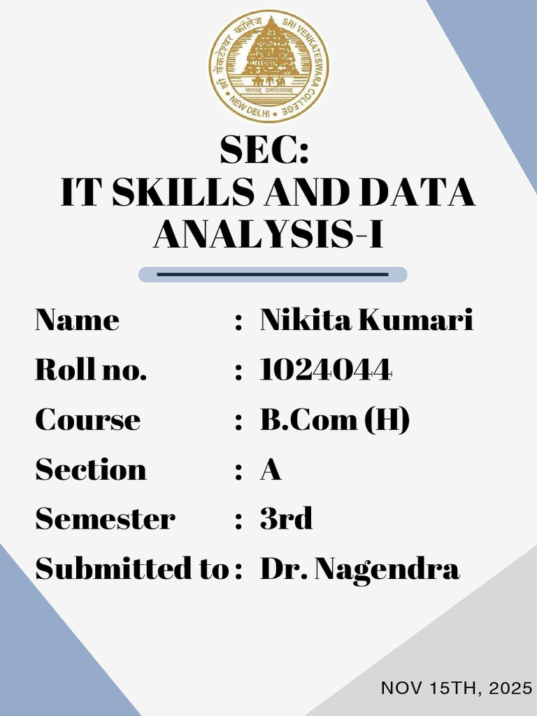 It Skills and Data Analysis | PDF