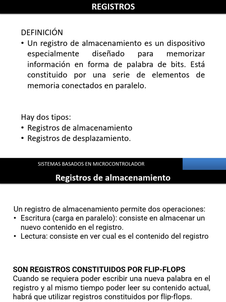 Registros y Contadores en Microcontroladores | PDF | Microcontrolador ...