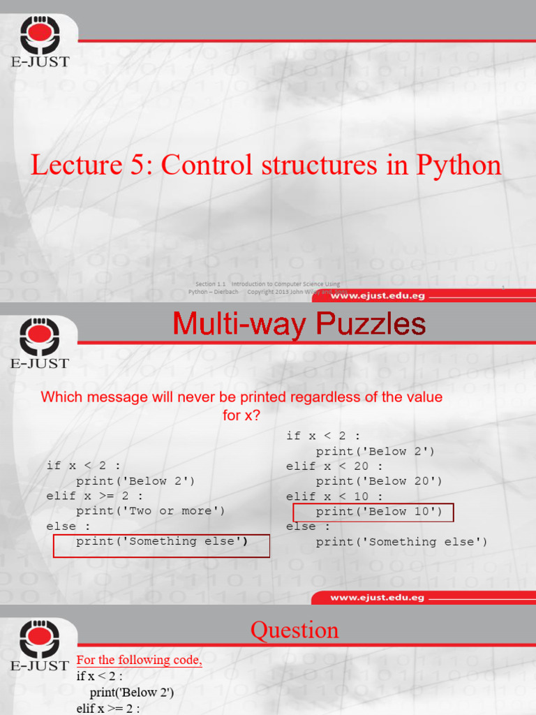 CSE211 Lecture 5 | PDF | Python (Programming Language) | Programming ...