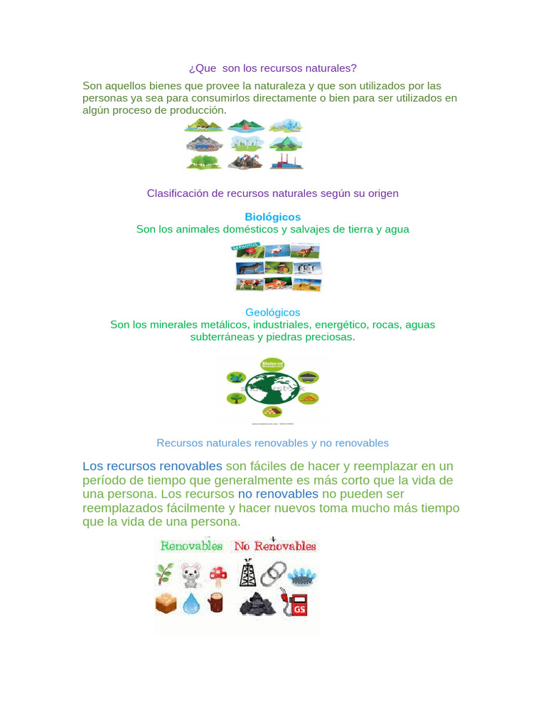 ¿Que Son Los Recursos Naturales | PDF