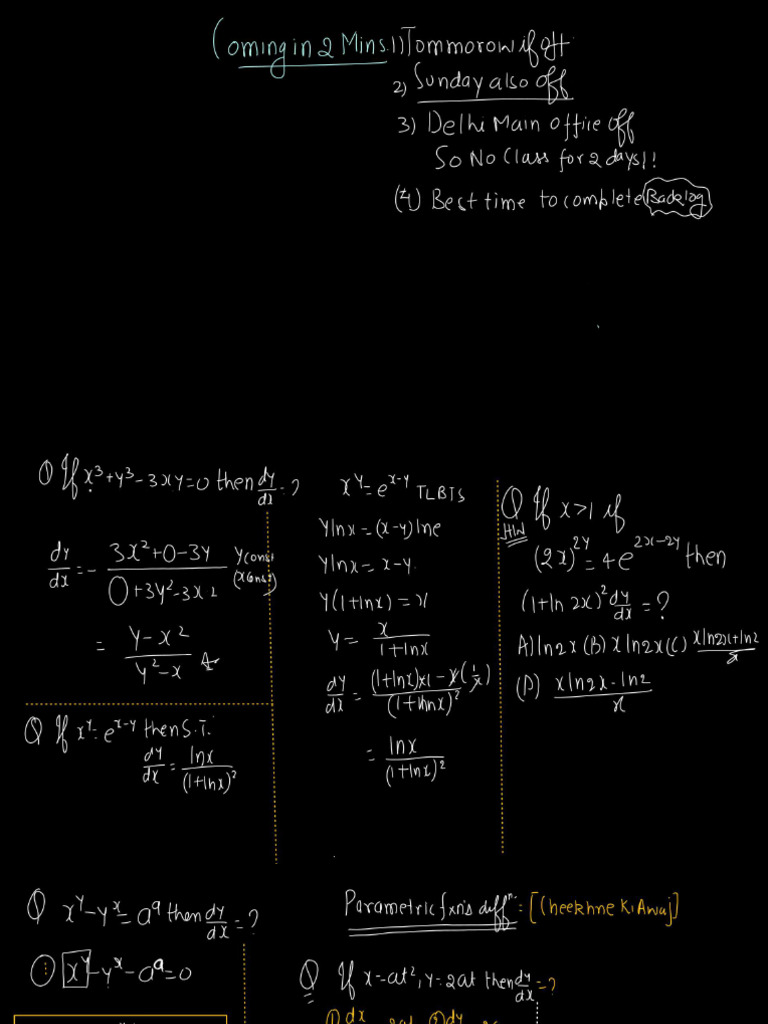 Method of Differentiation - L-04 (Class Notes) - Differentiation of ...