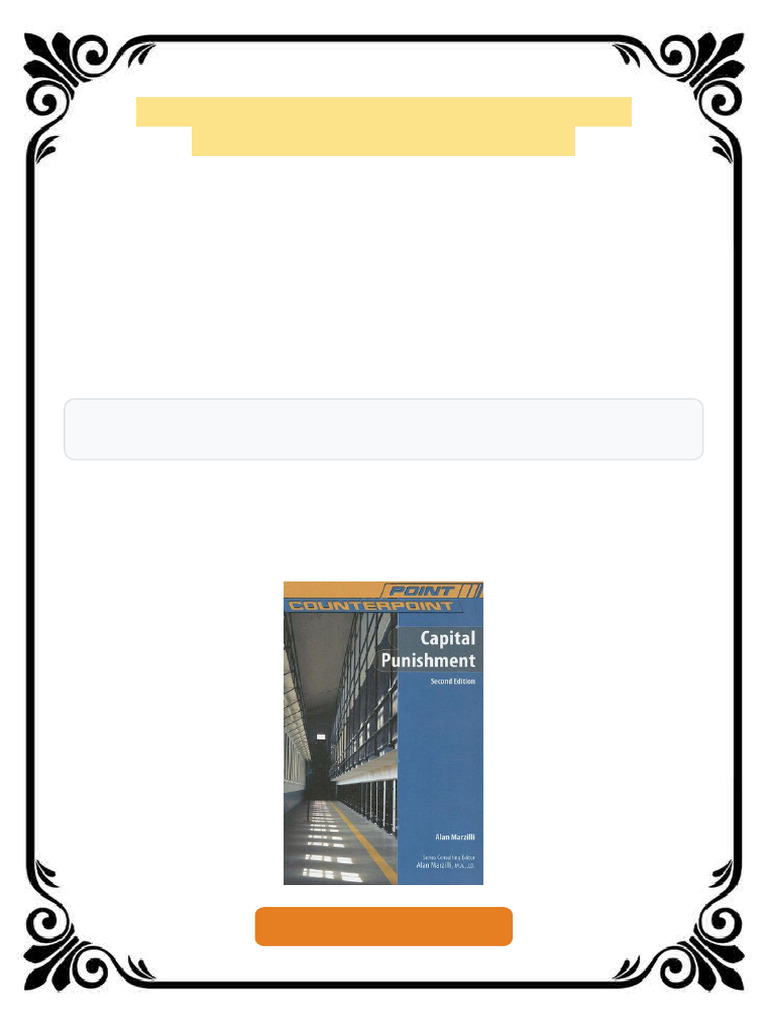 Capital Punishment Alan Marzilli Ebook Digital Print Edition | PDF ...