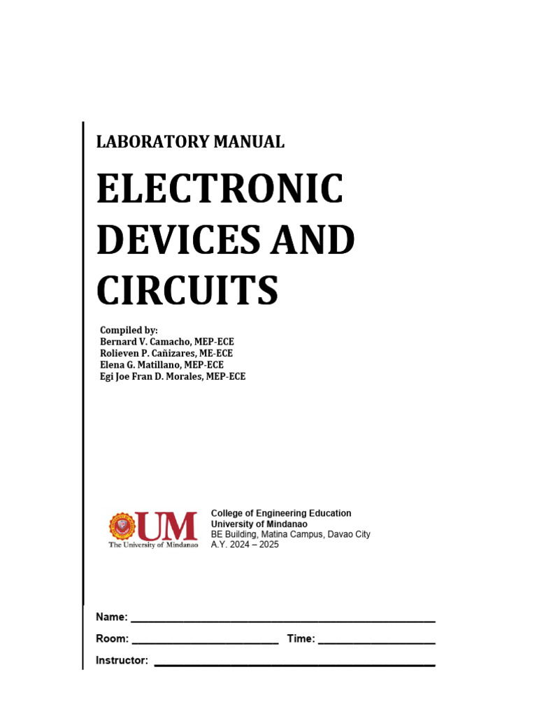 Electronics Devices and Circuits Manual | PDF | Rectifier | Diode