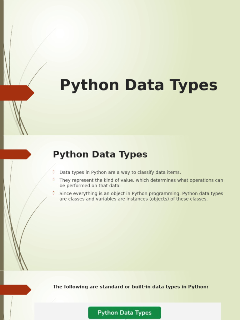 3.2. Python Data Types | PDF | Data Type | Boolean Data Type