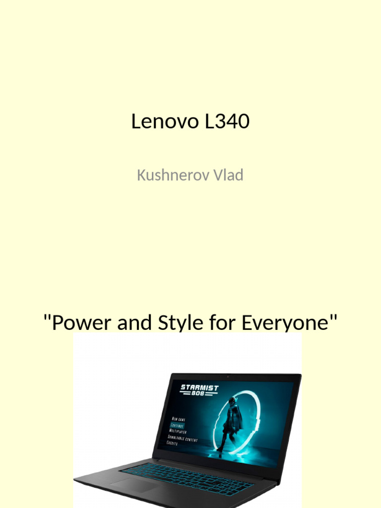 Lenovo L340 Laptop Advertising | PDF