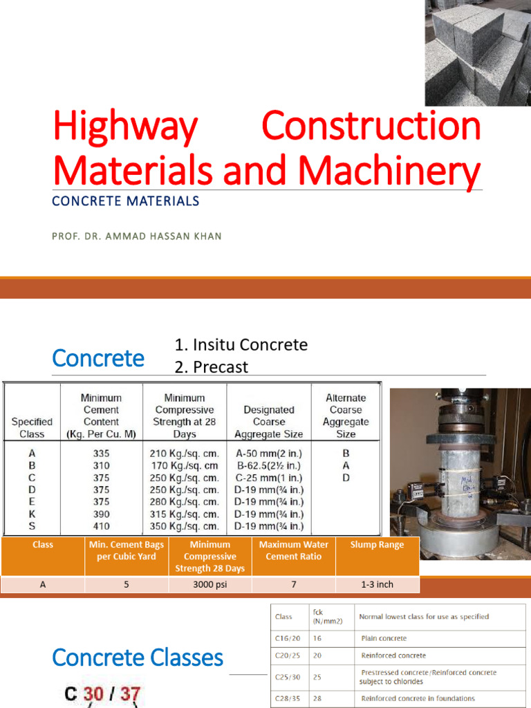 Concrete Highway Construction Materials and Machinery | PDF | Concrete ...