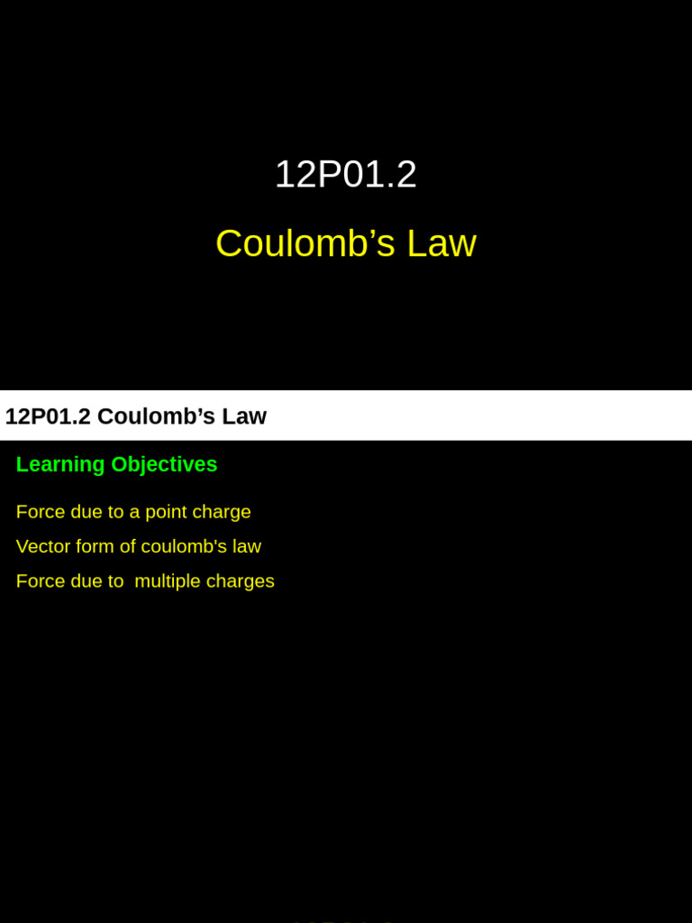 Understanding Coulomb's Law Basics | PDF | Force | Electric Field