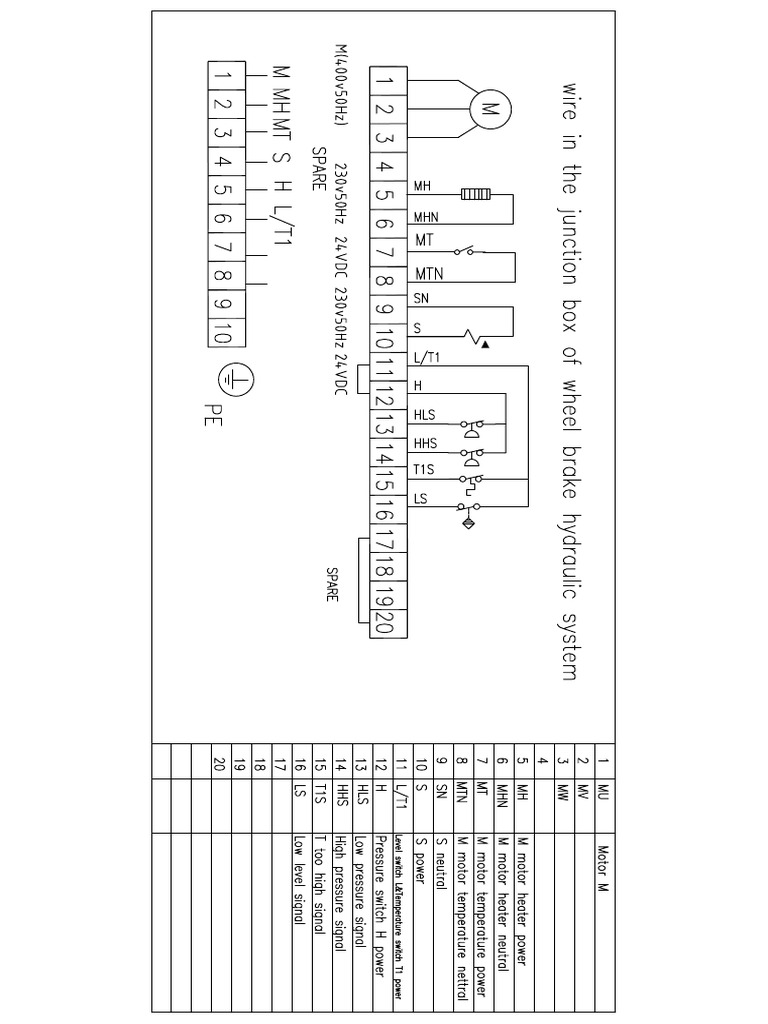 Wheel Brake HYD System Wiring Drawing | PDF