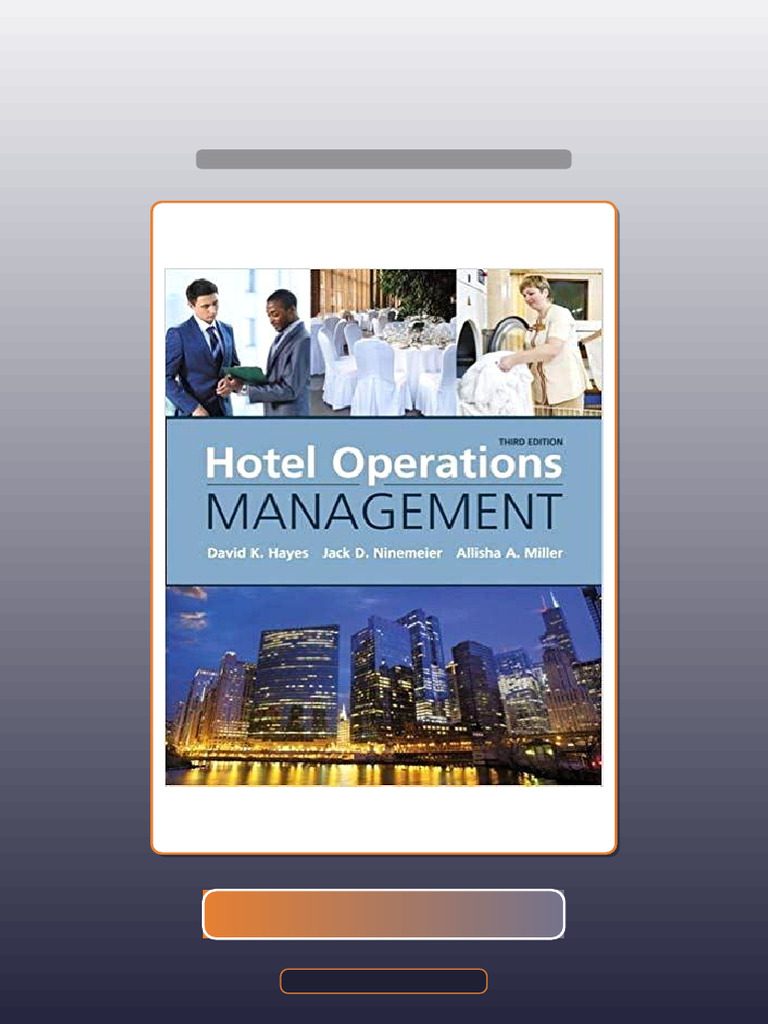 Test Bank for Hotel Operations Management 3rd Edition by David K Hayes ...