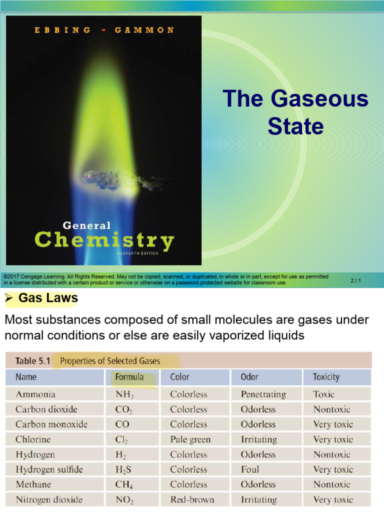 Chem 101 Chapter 5 Part1 Gases | PDF | Gases | Pressure