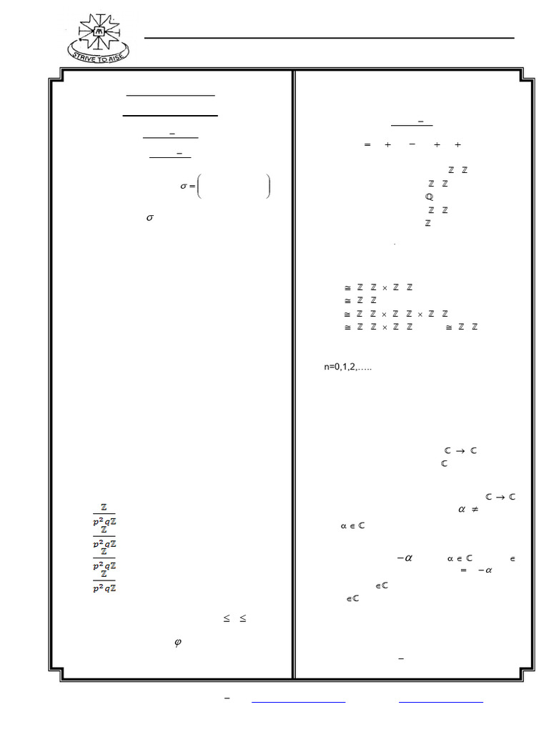 Modern Algebra PYPS June 2014 to June 2025 5.11.2025 Unmarked With Ans ...
