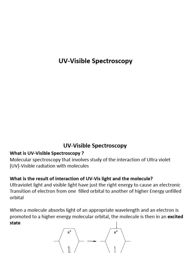688 UV-Visible Spectroscopy | PDF | Ultraviolet–Visible Spectroscopy ...
