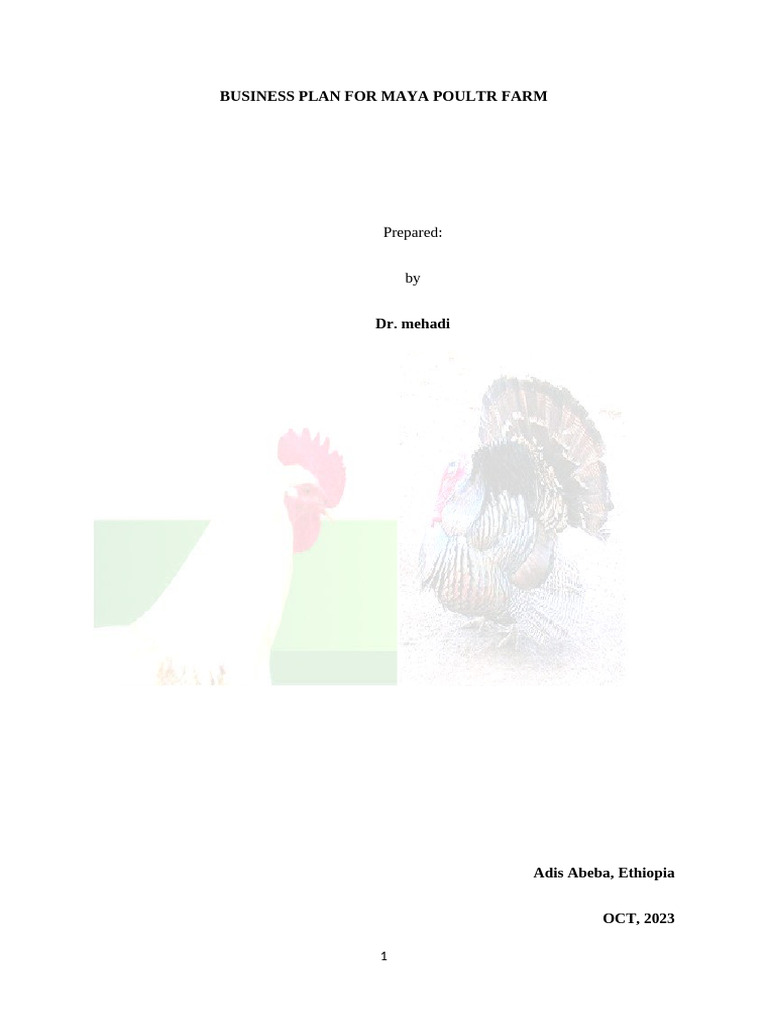 Business Plan For Maya Poultry Farm | PDF | Broiler | Poultry Farming