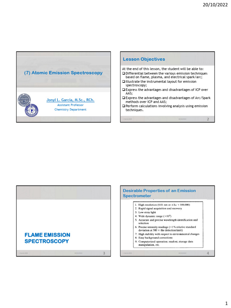 (7) 2022-AC2-Atomic Emission Spectroscopy | PDF | Emission Spectrum ...