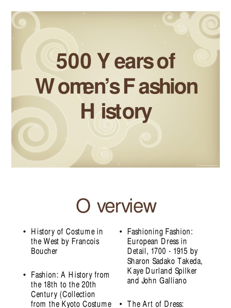 500 Years of Women's Fashion History | PDF | Travel