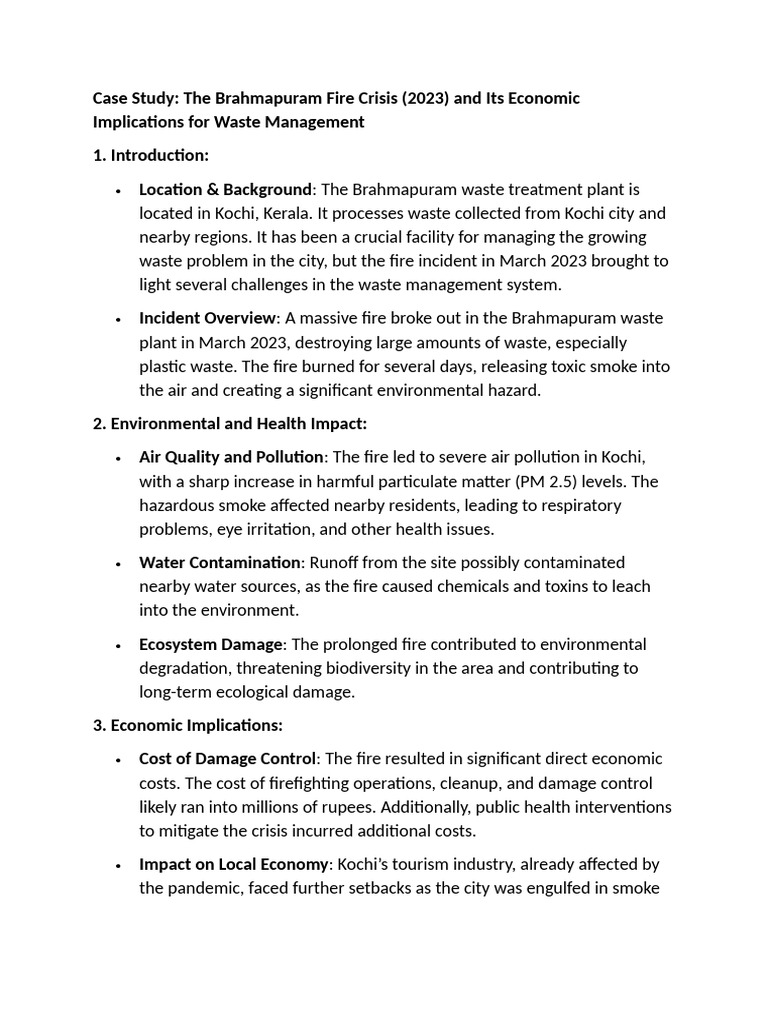 Case Study of Waste Management | PDF | Waste Management | Waste