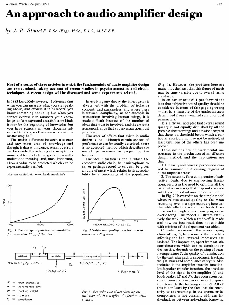 Audio Amplifier Design Fundamentals | PDF | Distortion | Amplifier