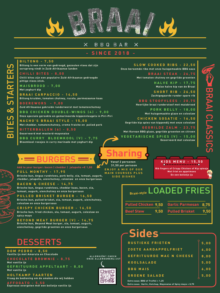 BRAAI MENU Losgekoppelde Friet NL | PDF