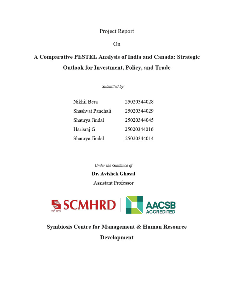 Project - Report - On - Pestel - Analysis India Canada | PDF | Cost Of ...