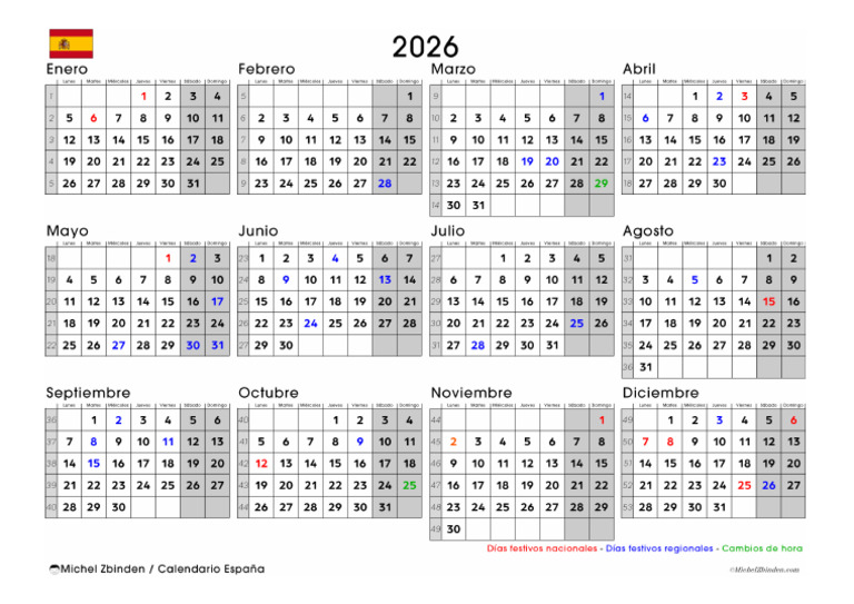 Calendario Michel Zbinden | PDF