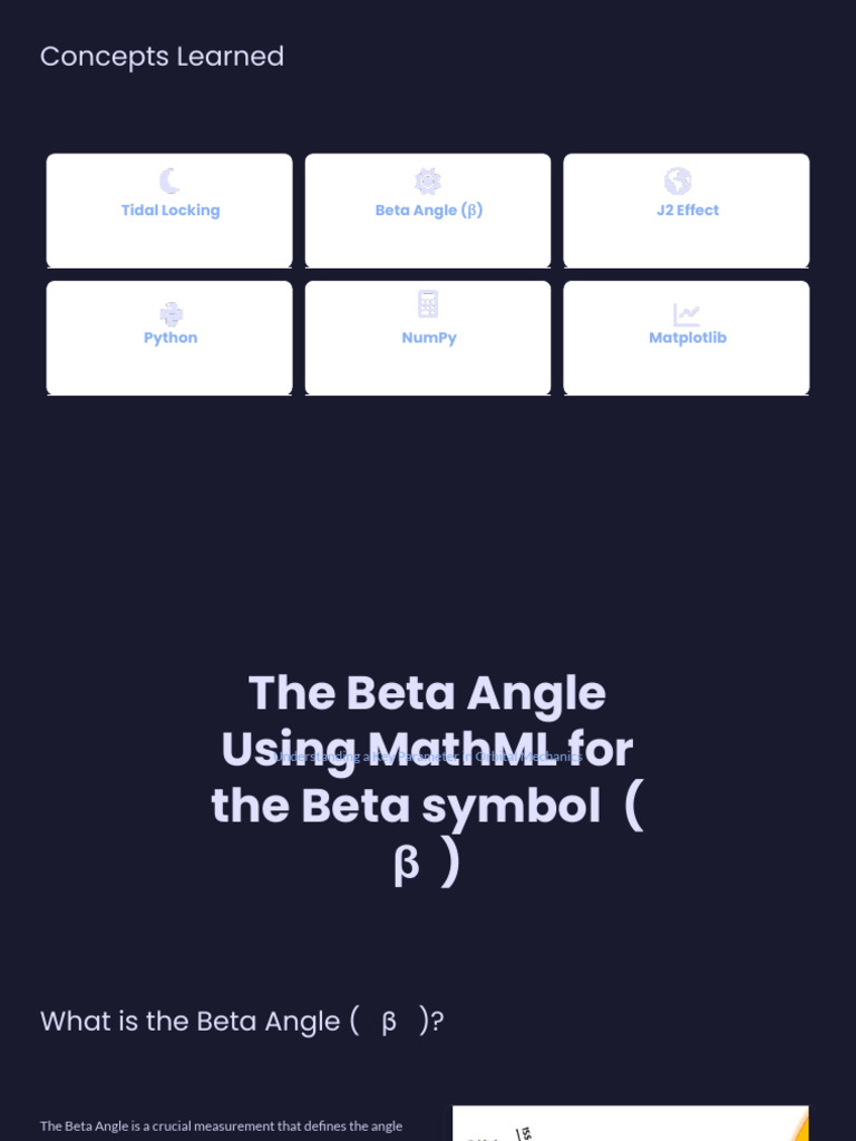The Beta Angle Explained | PDF | Equator | Astronomy