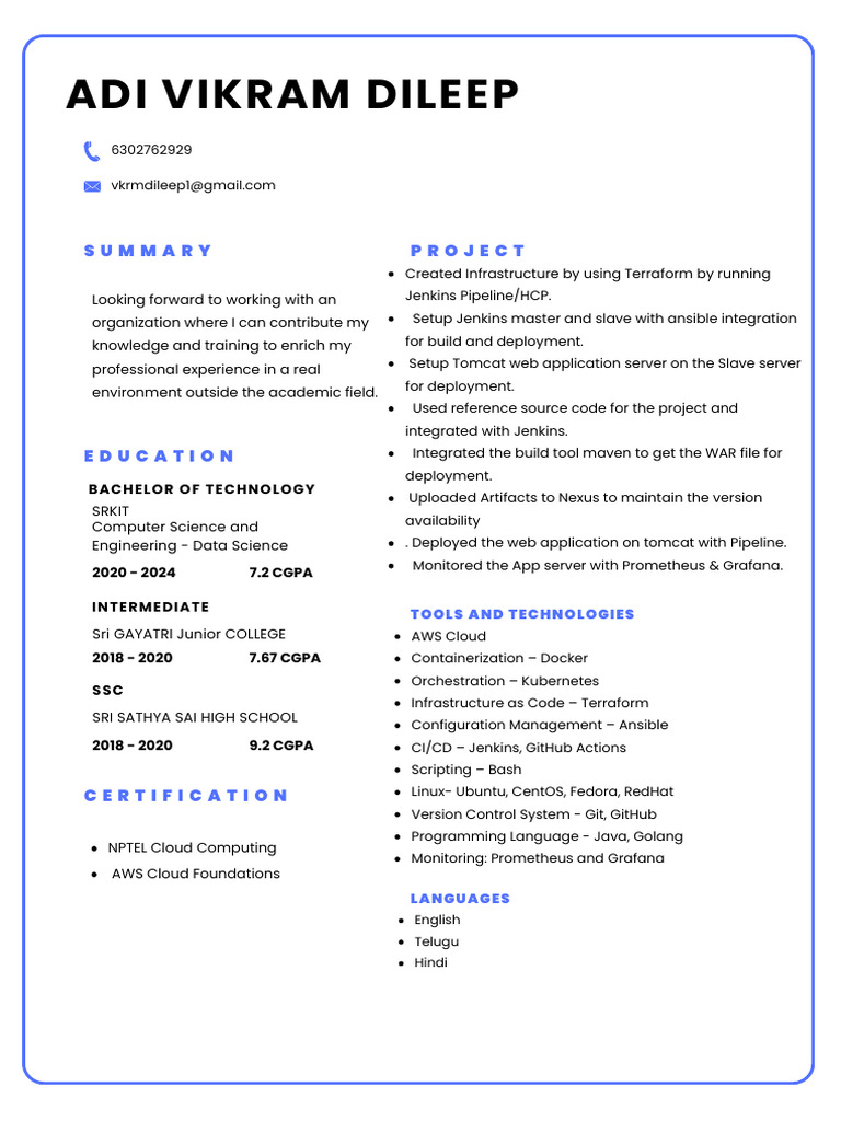 Vikram Resume | PDF