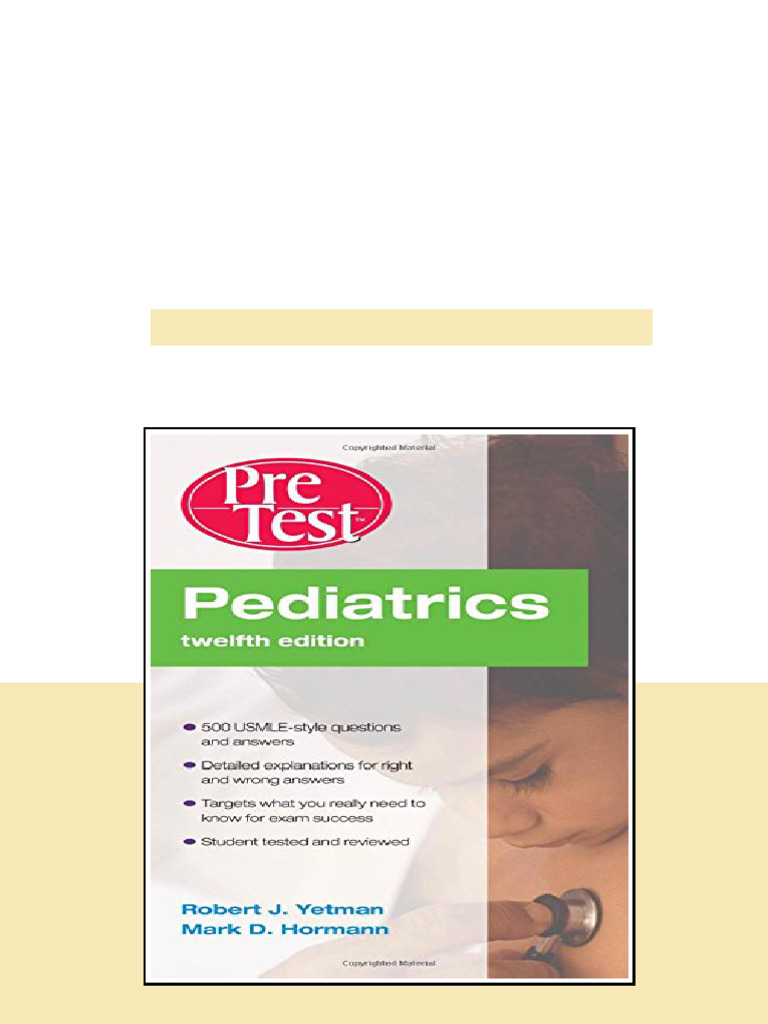 Pretest Pediatrics Pretest Selfassessment And Review 12th Edition ...