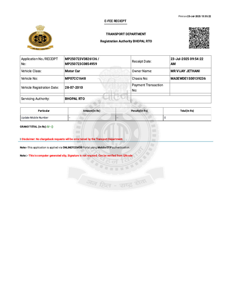 Vahan 4.0 (Citizen Services)~Sp-morth-ws03~175~8000 | PDF