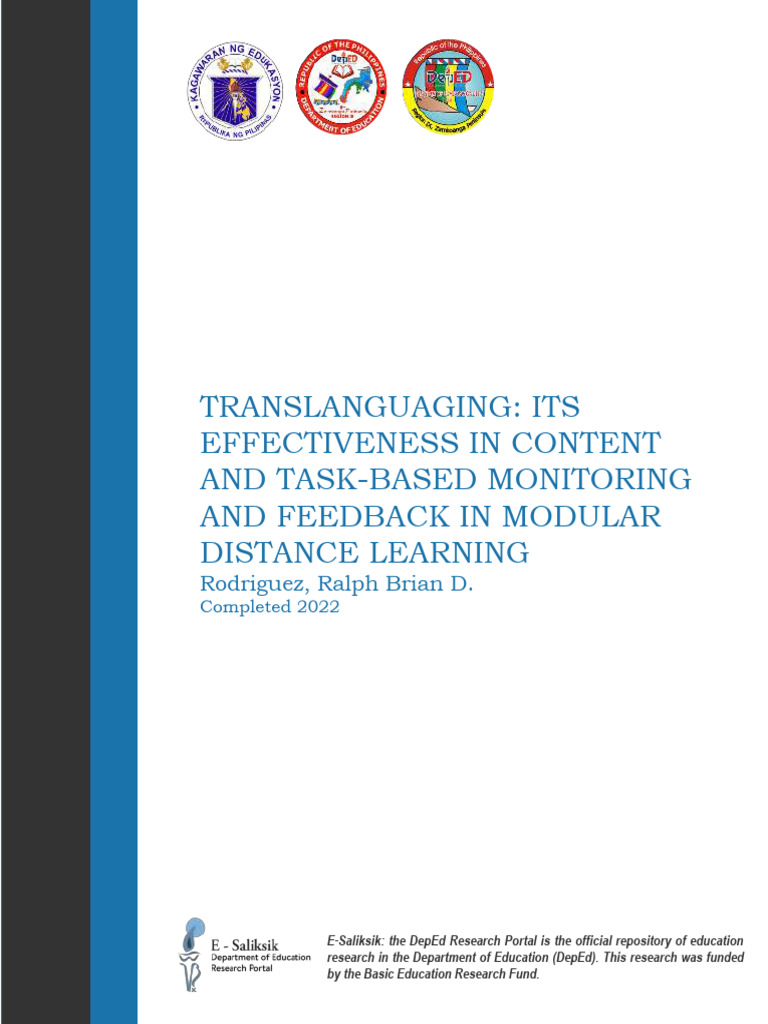 IX 2022 Rodriguez Translanguaging Its Effectiveness in Content and Task ...