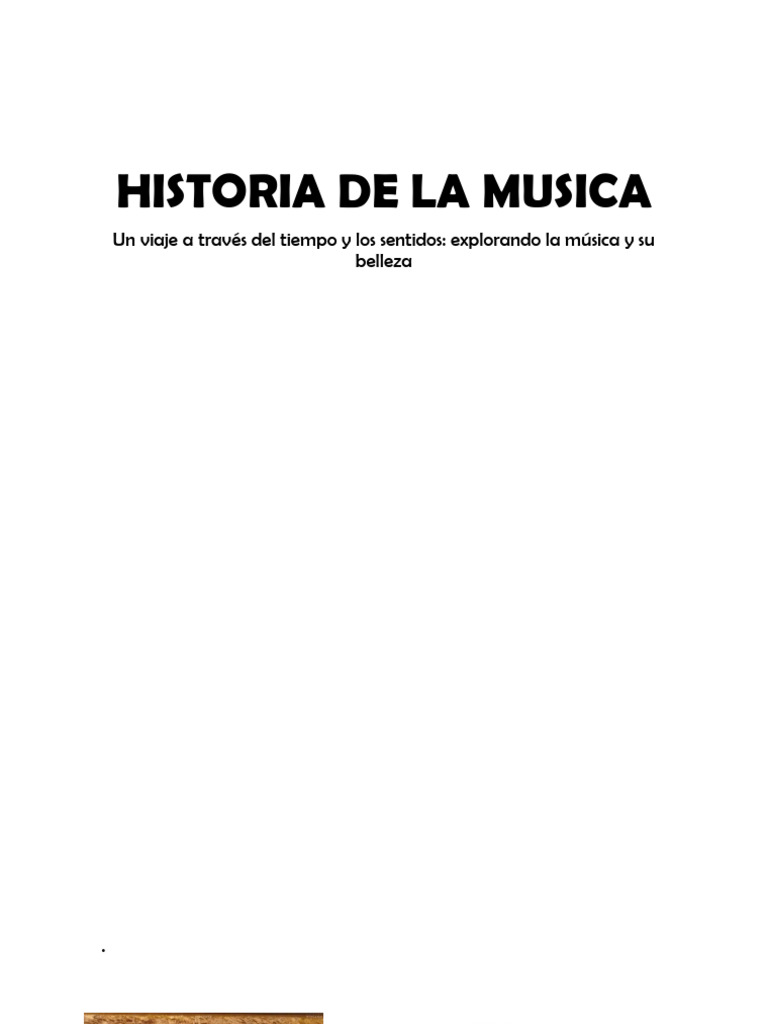 Historia de La Musica | PDF | Composiciones Musicales | Musicología