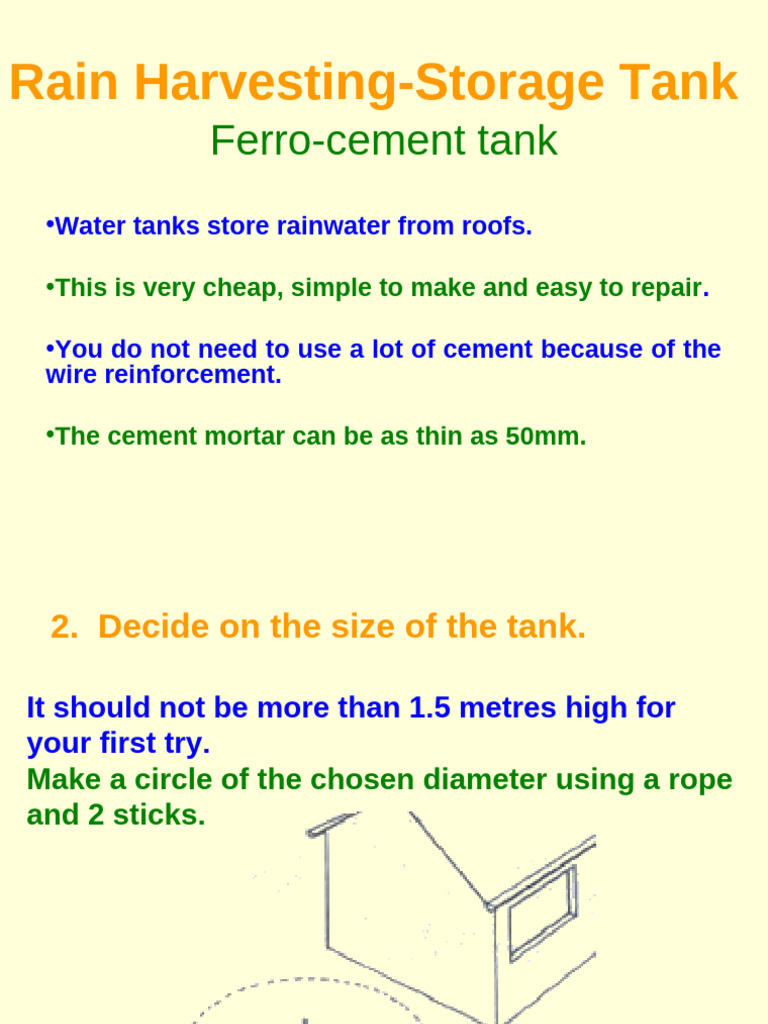 Build a Ferro-Cement Water Tank | PDF