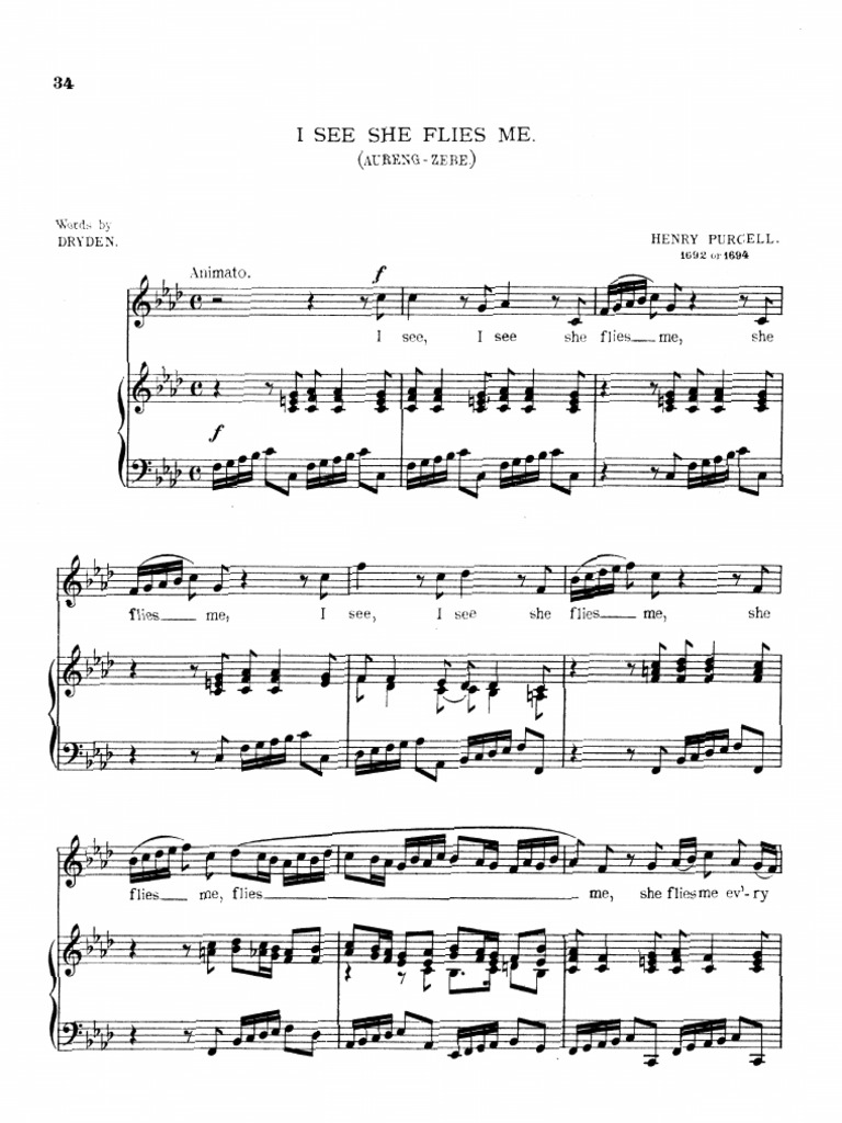 Purcell - See She Flies Me | PDF