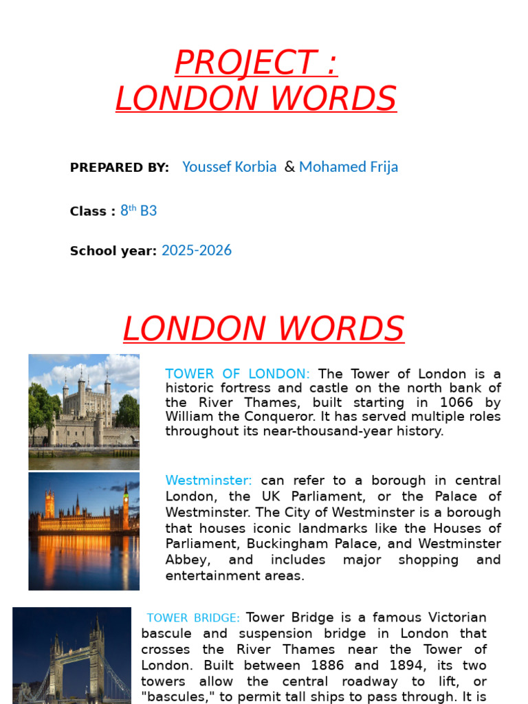Key London Landmarks Overview | PDF