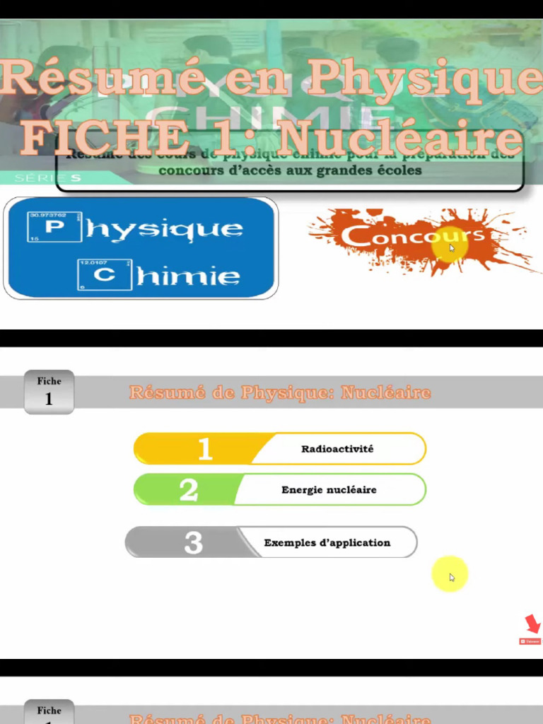 Physique Fiche1 Les Transformations Nucléaires | PDF