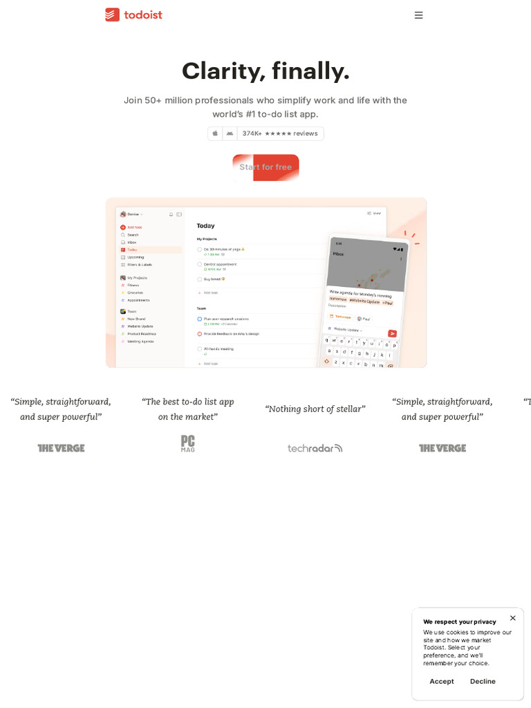 Todoist - A To-Do List To Organize Your Work & Life | PDF | Software ...