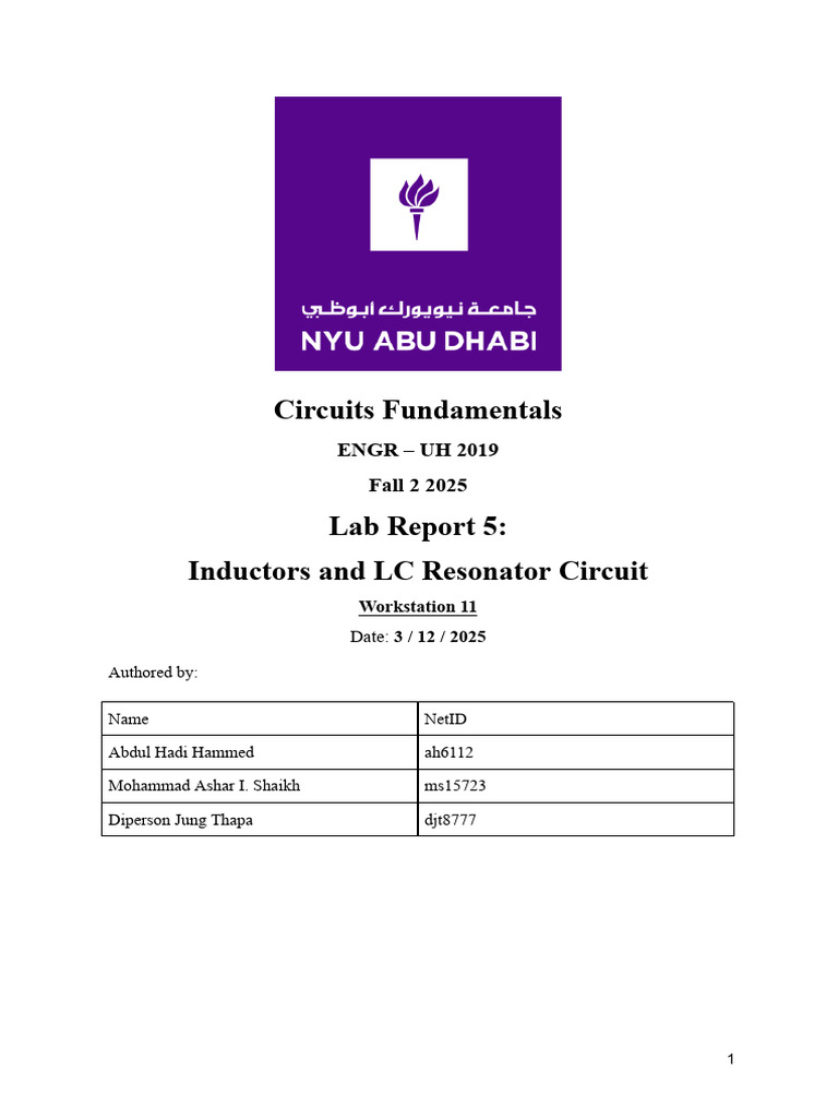 Inductor and LC Circuit Lab Report | PDF | Inductor | Capacitor