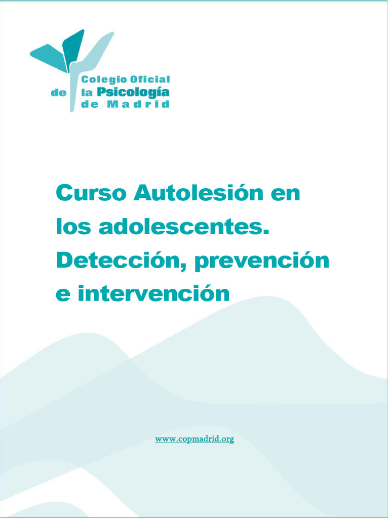 Curso Autolesion en Los Adolescentes | PDF | Suicidio | Autolesiones