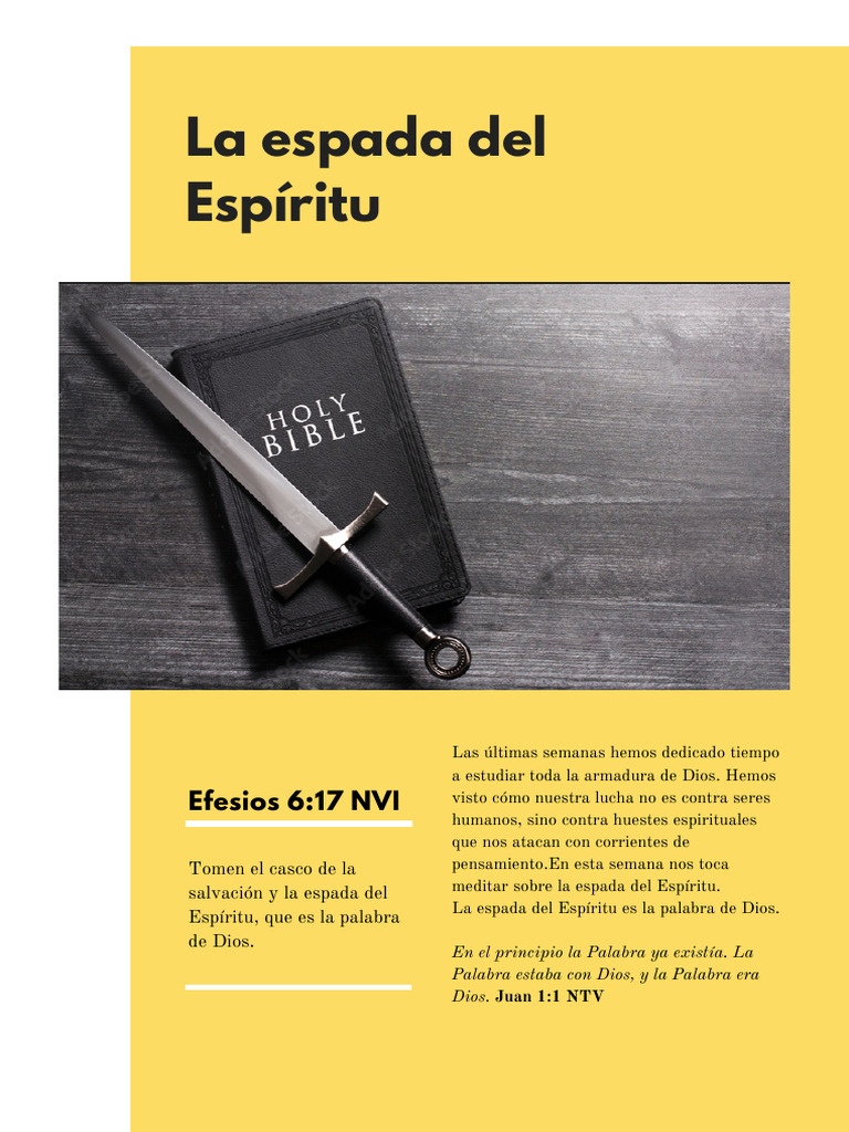 La Espada Del Espiritu | PDF | Dios | Biblia