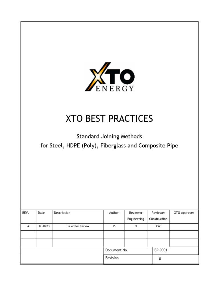 BP-0001 Standard Methods For Joining Materials of Various Composition ...