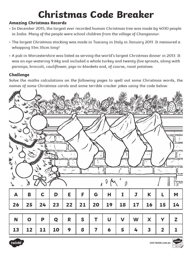 Christmas Codebreaker (1) | PDF | Observances | December Observances