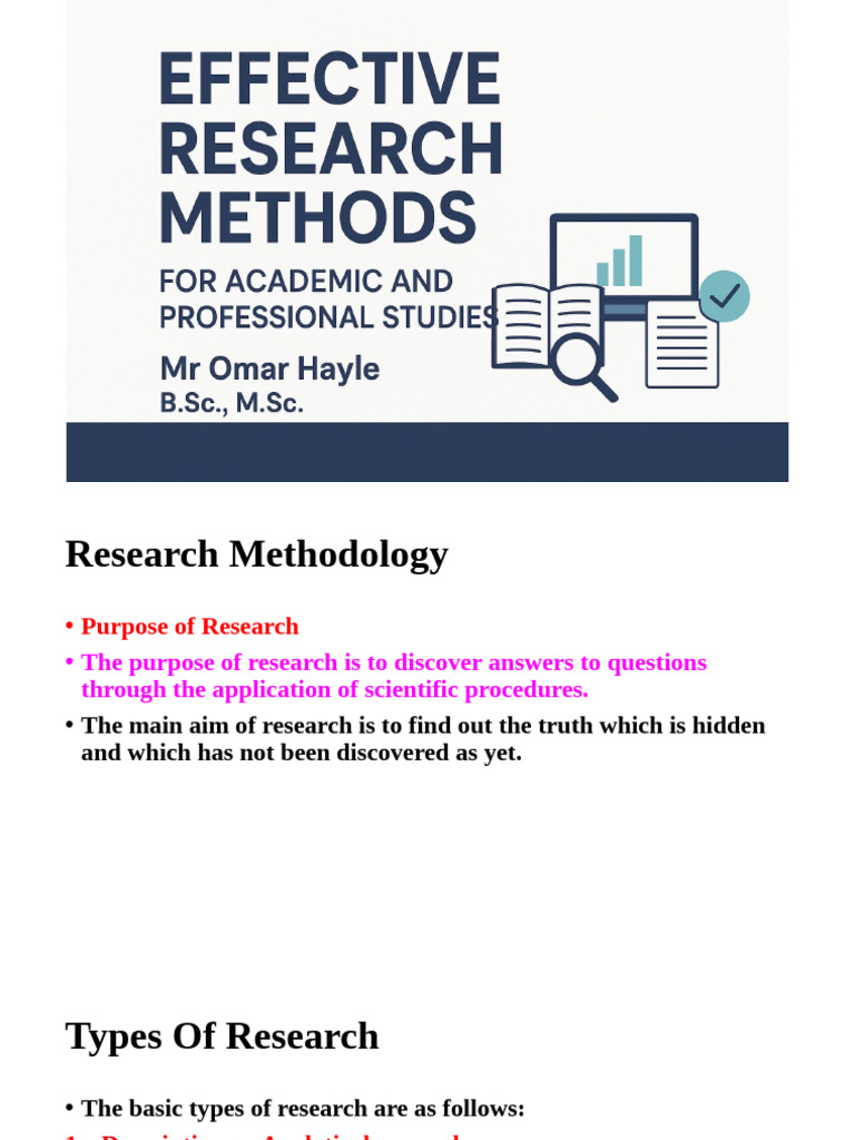 Effective Research Methods for Academic and Professional Studies | PDF ...