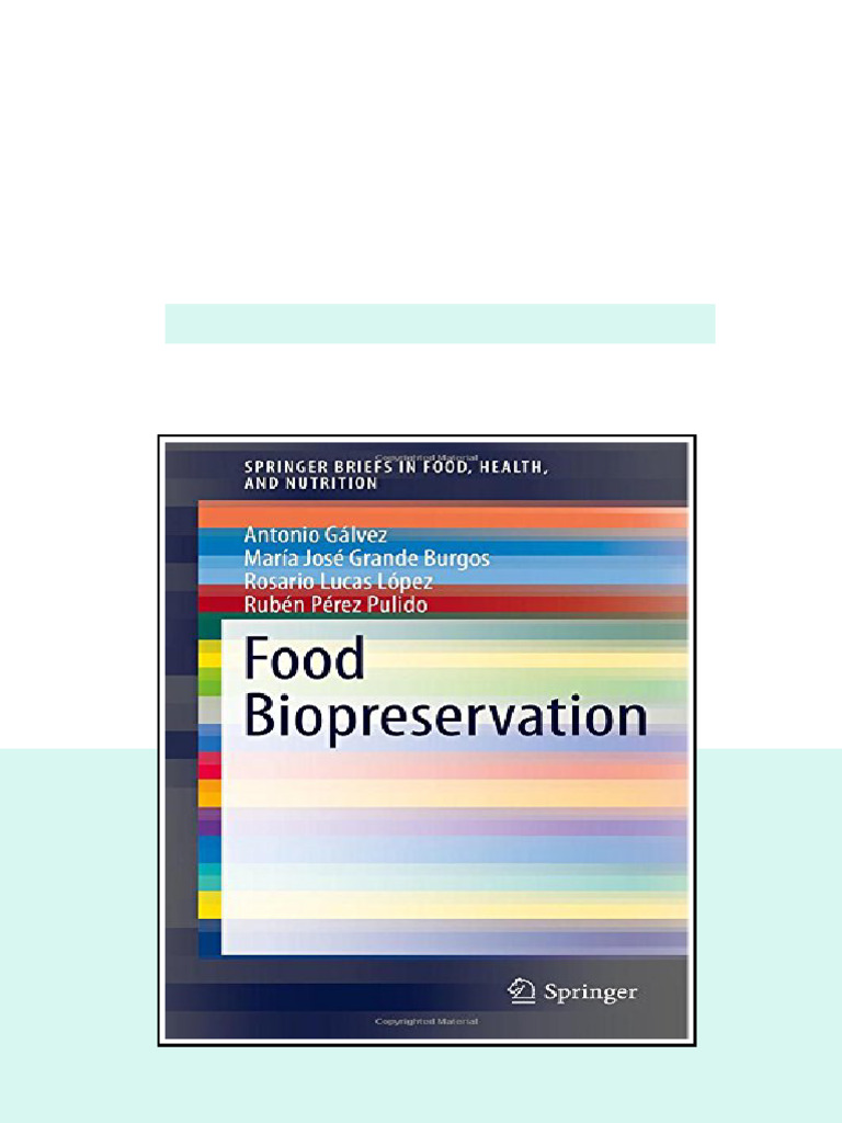 Food Biopreservation 1st Edition Antonio Galvez Mara Jos Grande Burgos ...