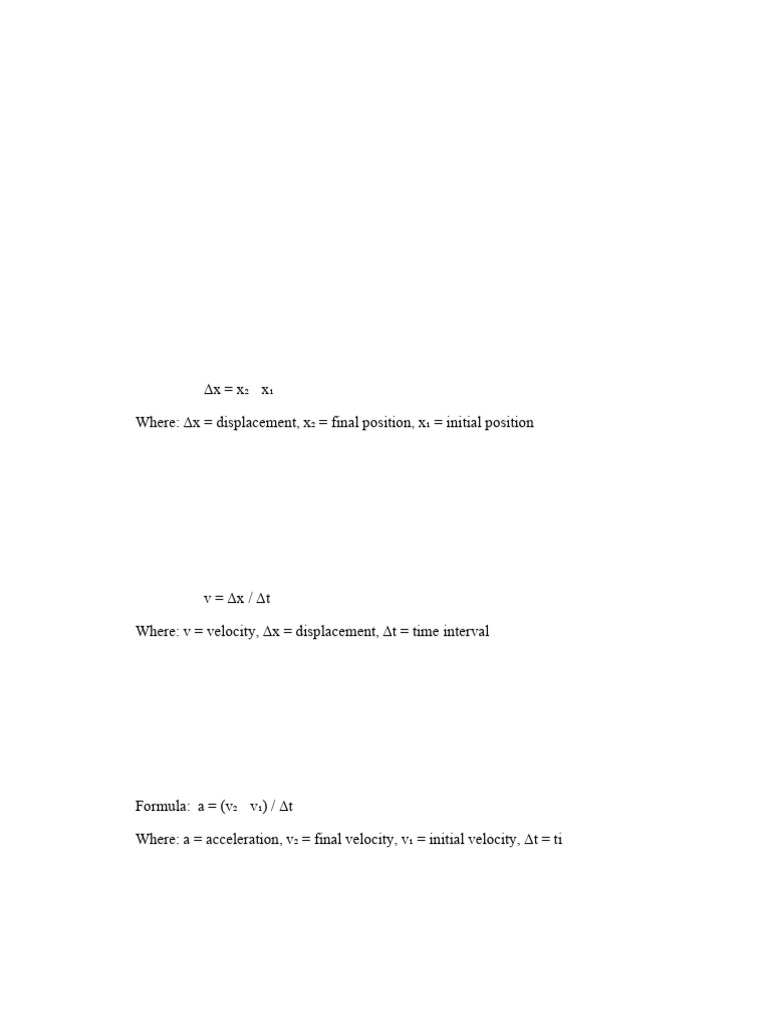 Kinematics: Displacement, Velocity, Acceleration | PDF | Velocity ...