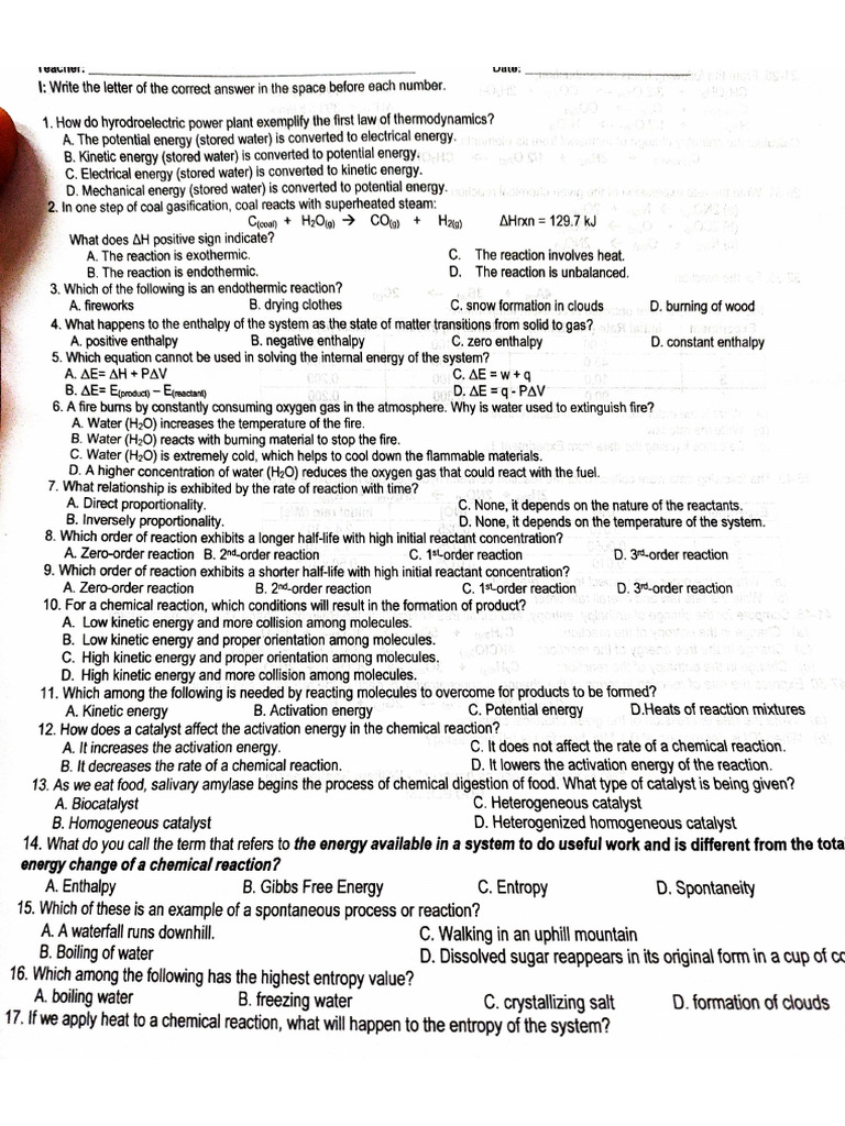 4Q Long Test Answer Key | PDF