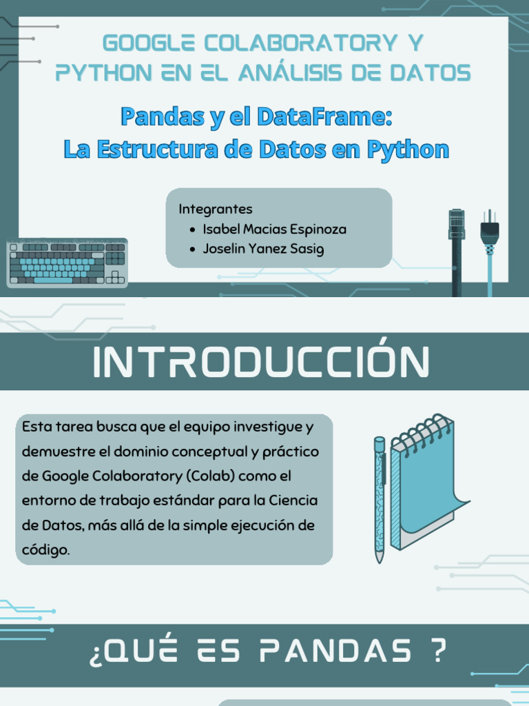 Google Colaboratory y Python en el Análisis de Datos | PDF | Microsoft Excel | Python (lenguaje ...