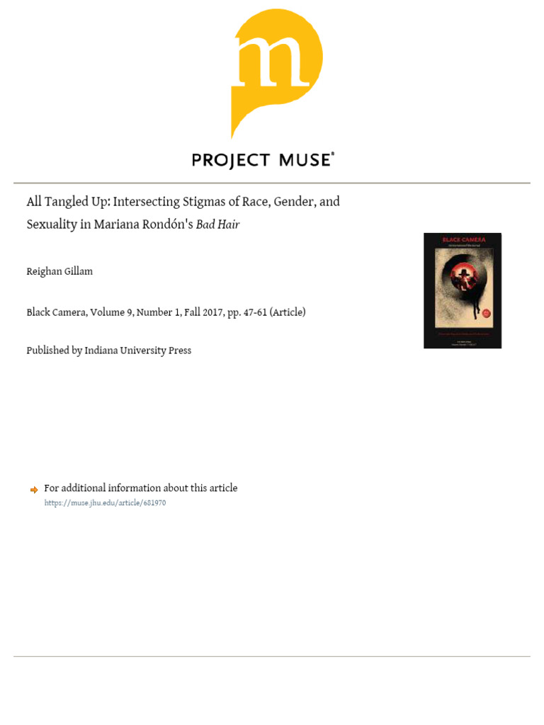 Stigmas of Race and Gender in Bad Hair | PDF | Masculinity | Social Stigma