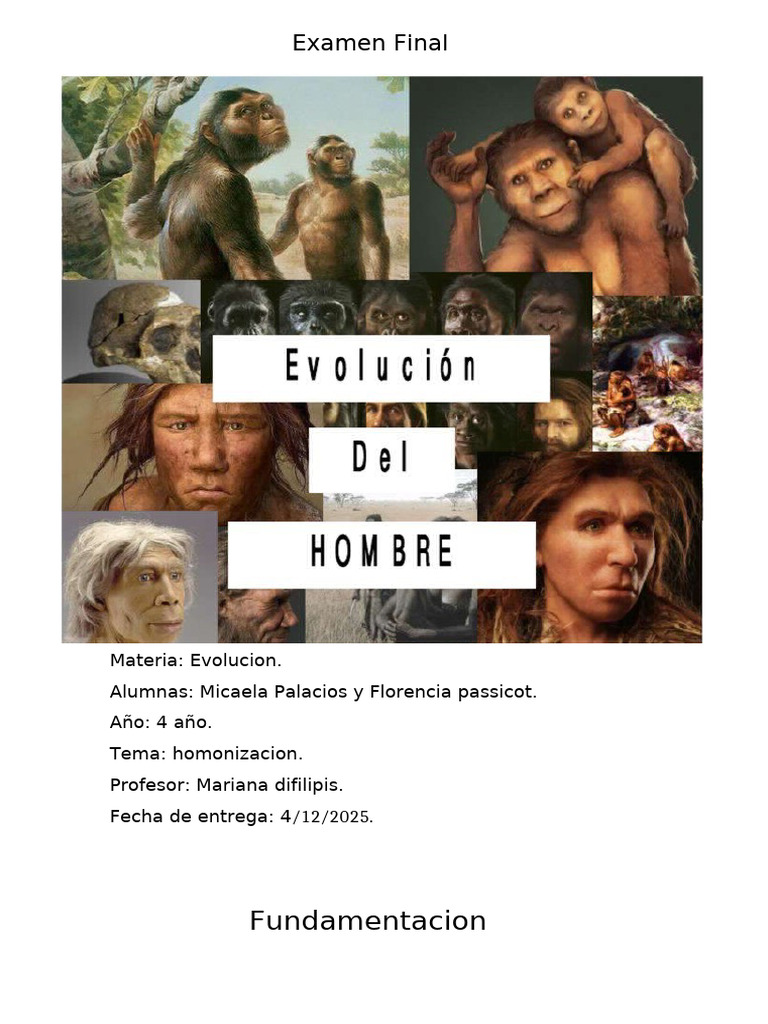 Secuencia El Lugar Del Ser Humano en El Reino Animal (1) | PDF | Homo ...