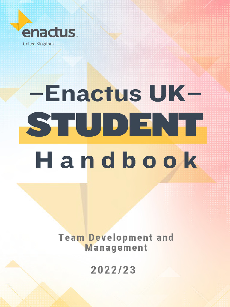 Enactus UK Student Handbook 2022/23 | PDF | Goal | Audit