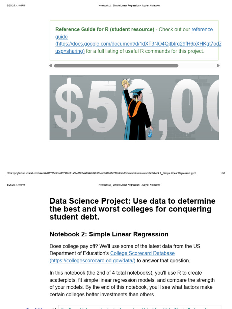 Notebook 2 - Simple Linear Regression - Jupyter Notebook | PDF | Linear ...