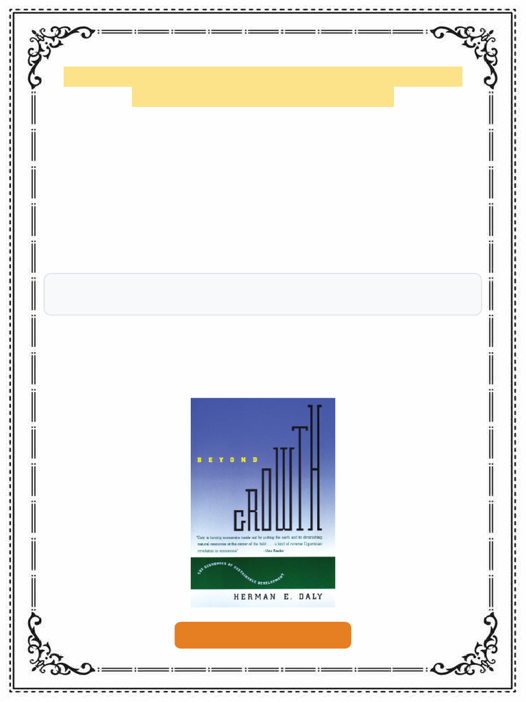 Beyond Growth Herman E. Daly Ebook Open-Access PDF | PDF | Zoology